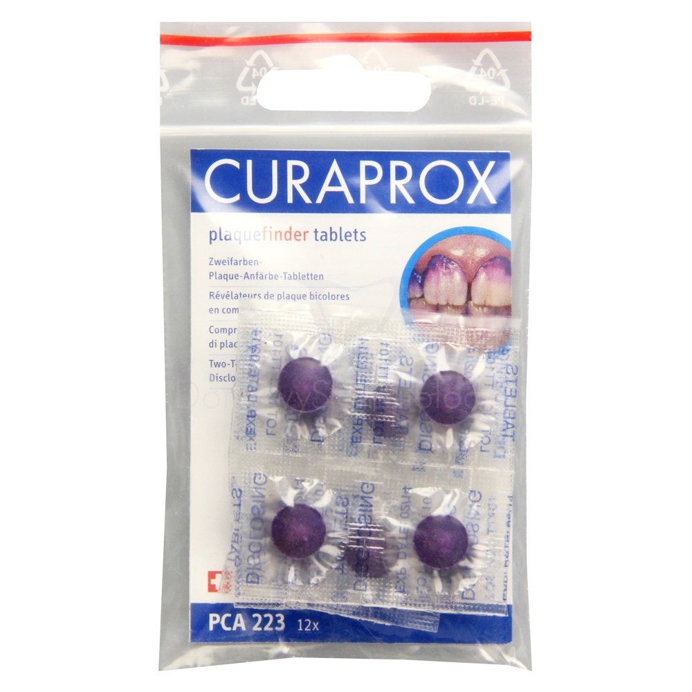 Curaprox (PCA 223) 12szt. - tabletki do wybarwiania osadu (płytki nazębnej) motywujące do ...